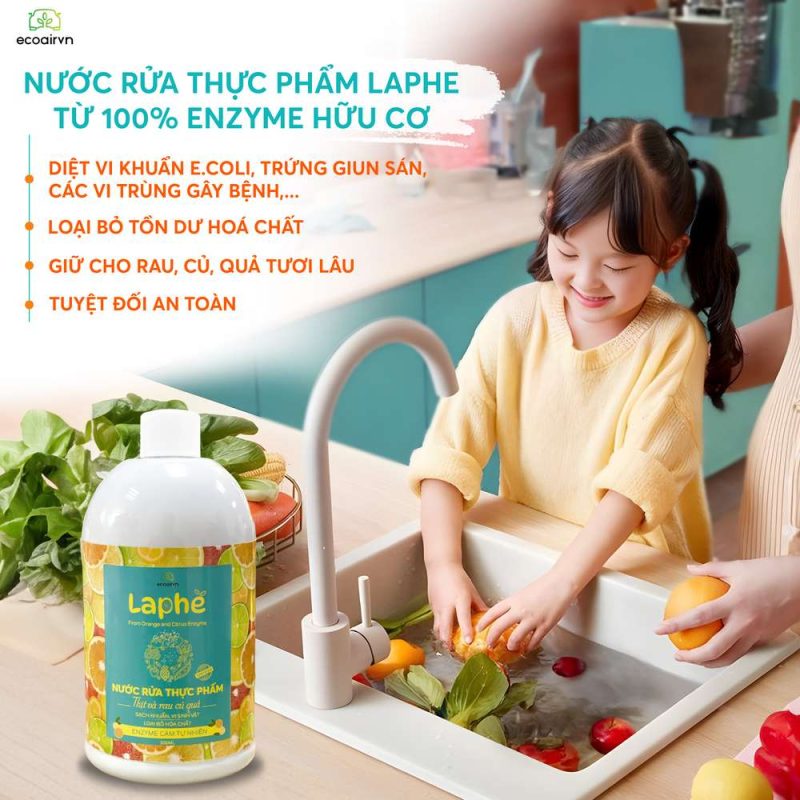 Nước rửa thực phẩm Laphe - Ecoair Việt Nam